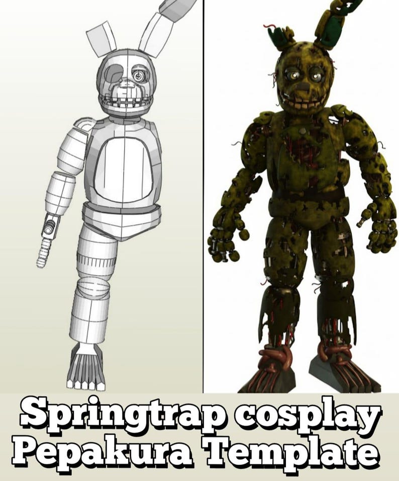 Cosplay vestível de Springtrap/Spring Bonnie – Moldes Pepakura ...
