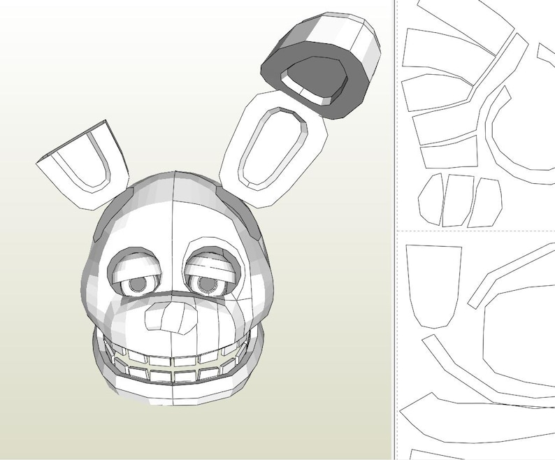 Springtrap Prototype Helmet – Pepakura Foam Templates - Etsy