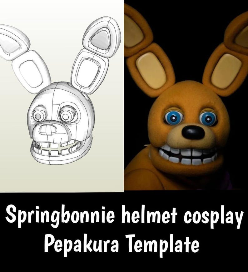 Pepakura Templates – Spring Bonnie Helmet – Digital Download – FNAF ...
