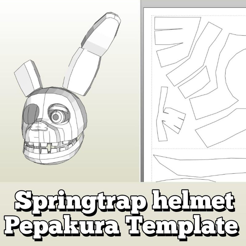 Springtrap Paper Craft Etsy