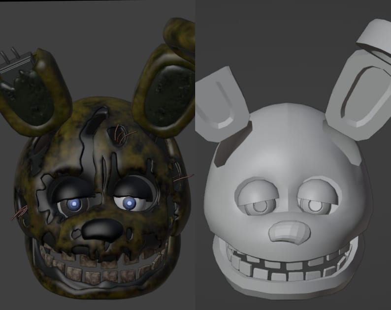 Springtrap Prototype Helmet – Pepakura Foam Templates - Etsy