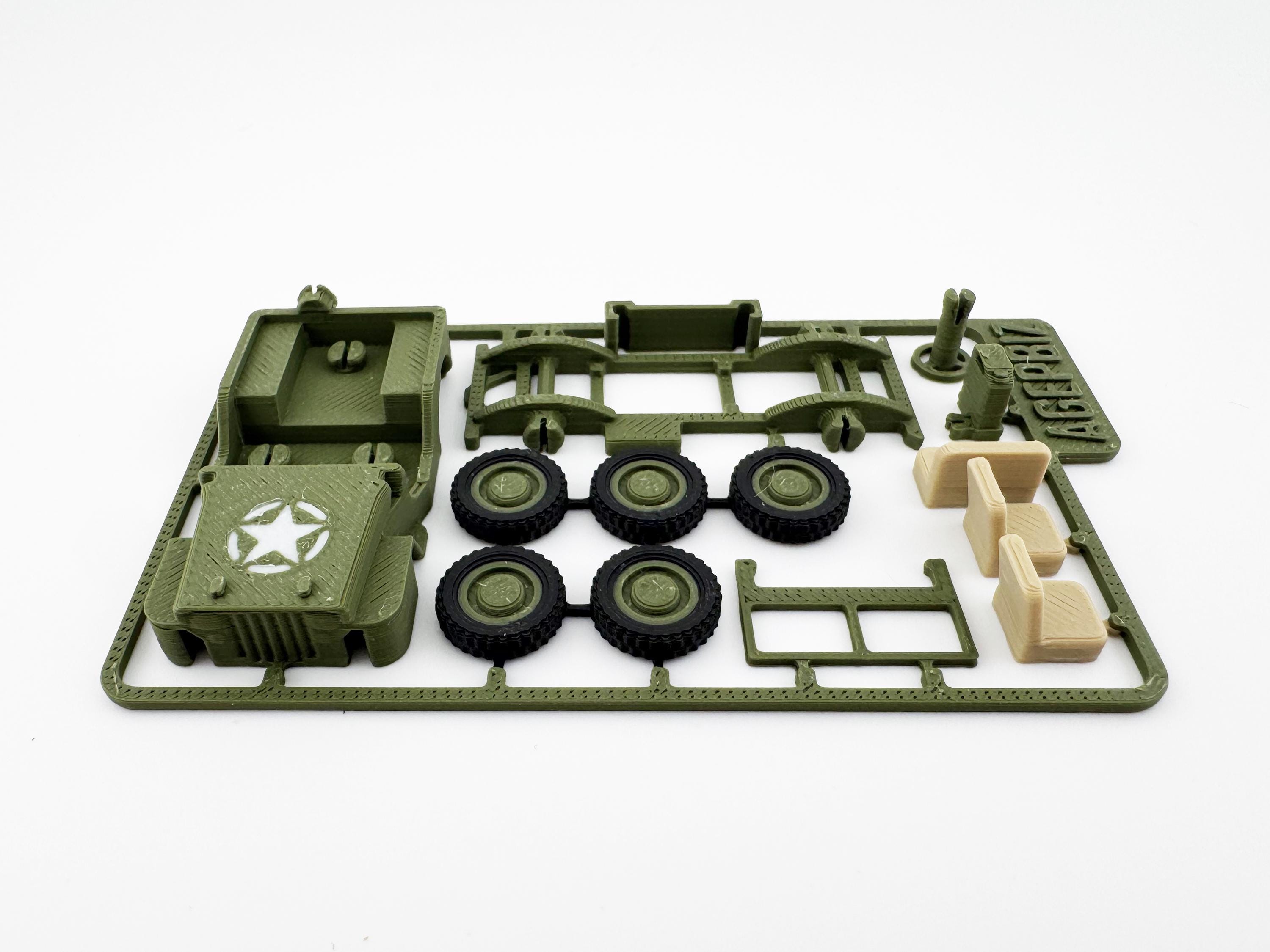 3D Printed Army Jeep Model Kit – Snap-together DIY Desk Display - Etsy