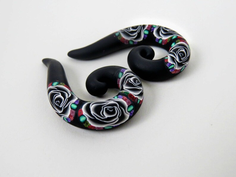 Black Rose Earplugs/ Handmade Ear Plugs/ Rose Earplugs/ Black - Etsy