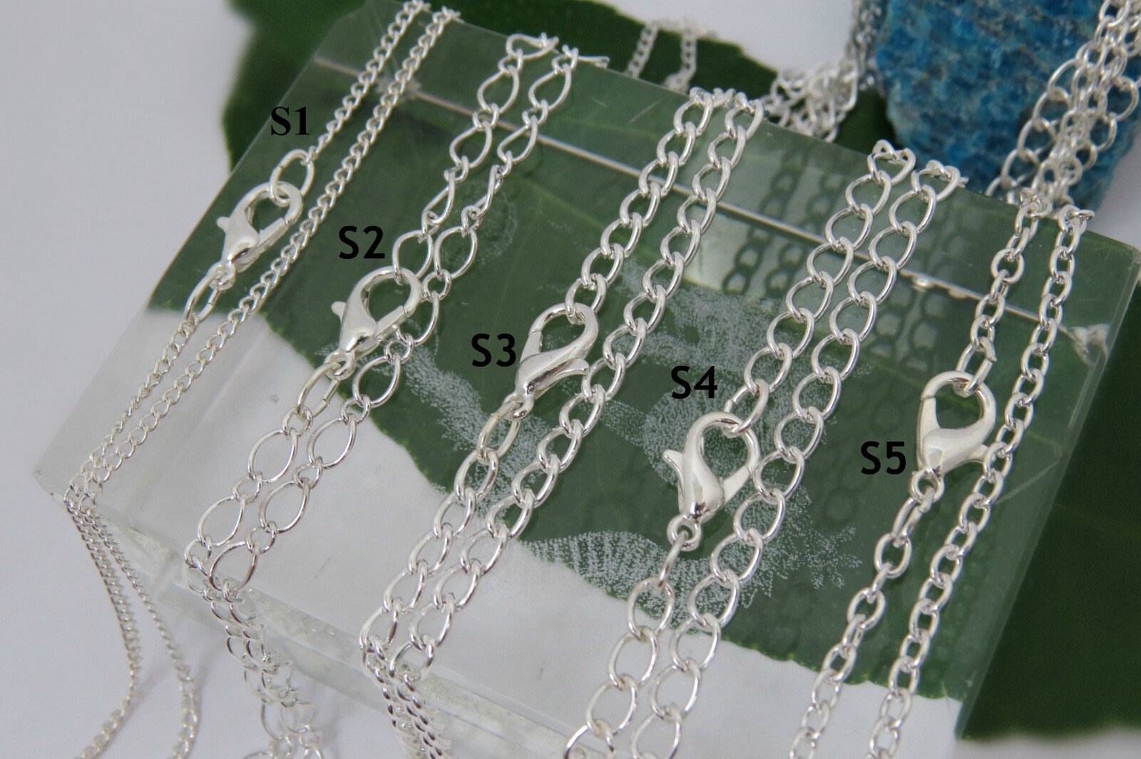 7'' to 38''long/ Shiny Silver Chain for | Etsy