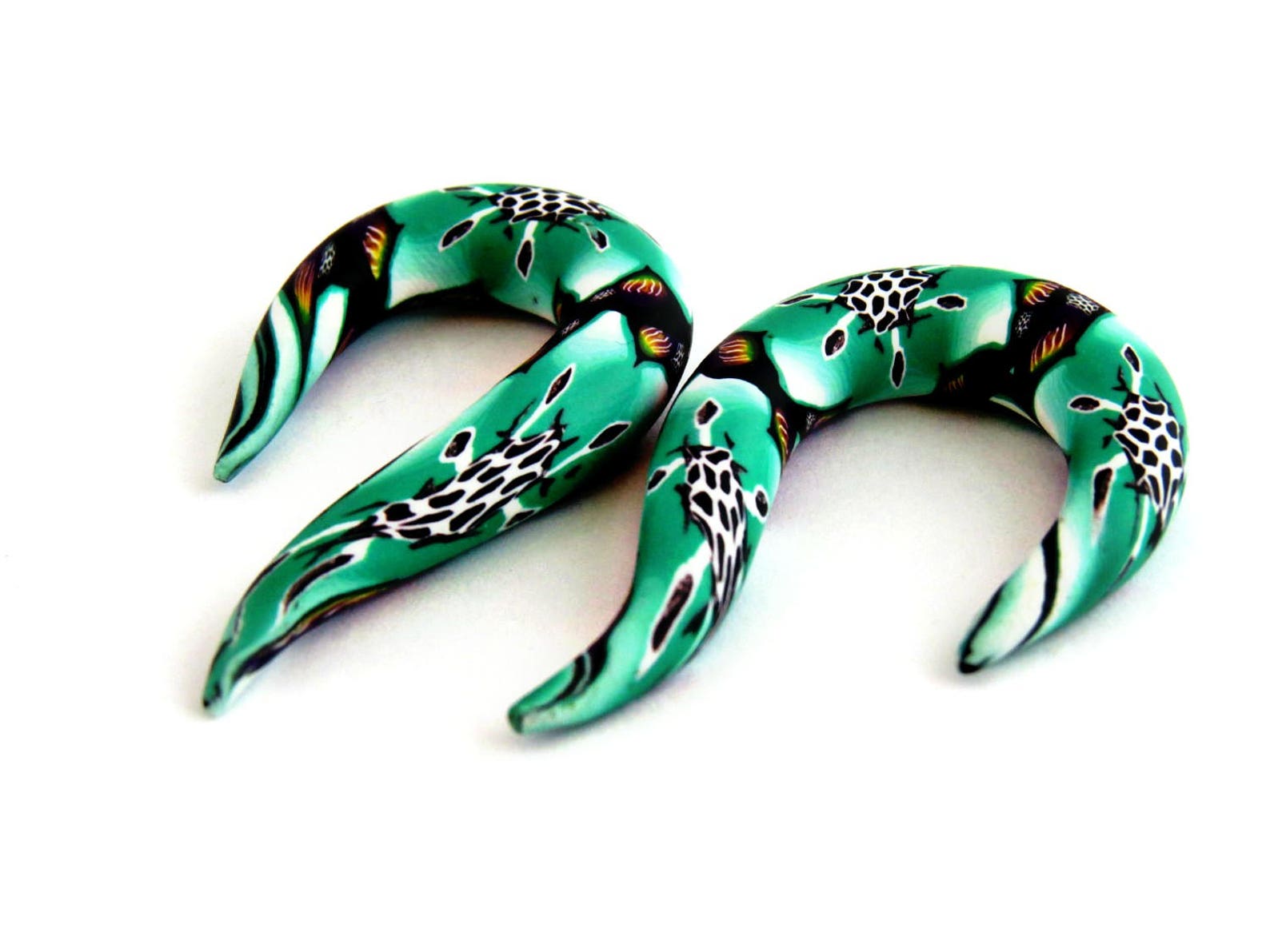 Ear plugs/ Turquoise green ear plugs/ ear gauges/ earrings | Etsy