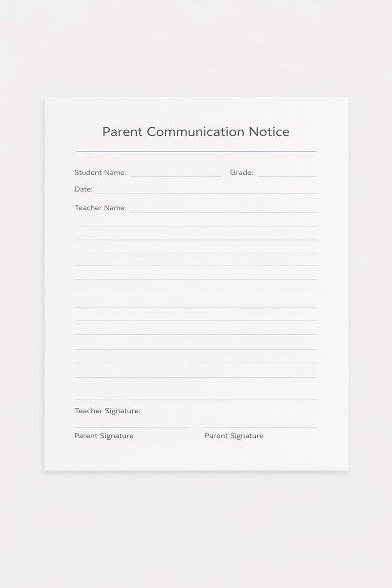 Teacher Communication Forms Printable PDF |classroom Management Toolkit ...