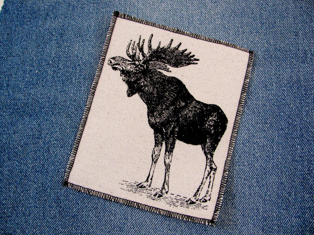 One Moose Canvas Patch, Finished Edge, Any Color You Choose, FREE ...