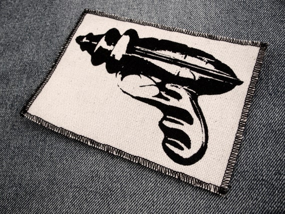 One Ray Gun Canvas Patch Finished Edge Any Color You Choose | Etsy
