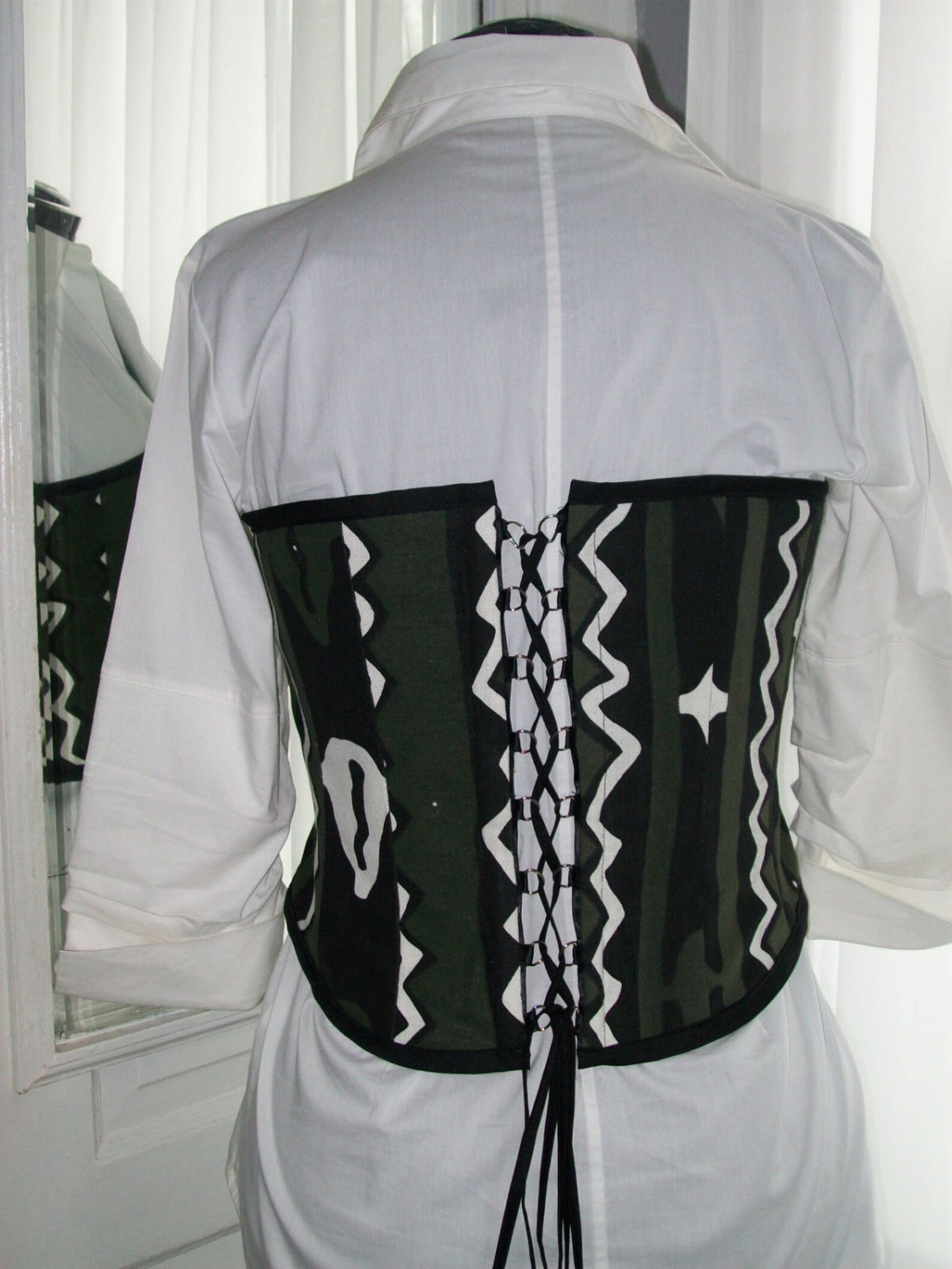 African Mudprint Corset Top *CUSTOM* Cowrie Shell Embellished Ethnic ...