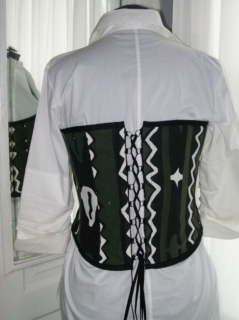 African Mudprint Corset Top *CUSTOM* Cowrie Shell Embellished Ethnic ...