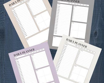 Minimalist Daily Planner Printable | Undated Schedule PDF (instant ...