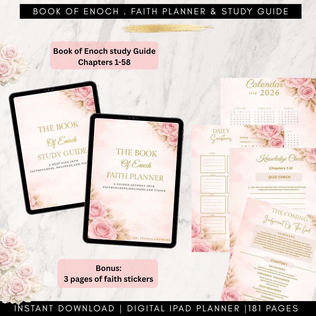 Book of Enoch Faith Planner & Study Guide, Christian iPad (digital ...