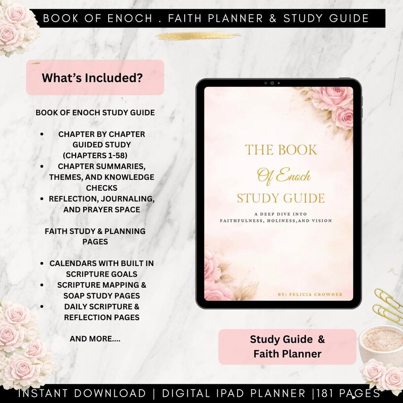 Book of Enoch Faith Planner & Study Guide, Christian iPad (digital ...