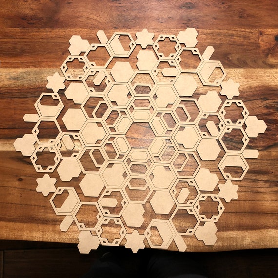 Hexagon Art SVG File for Laser Cutter Commercial or Personal - Etsy