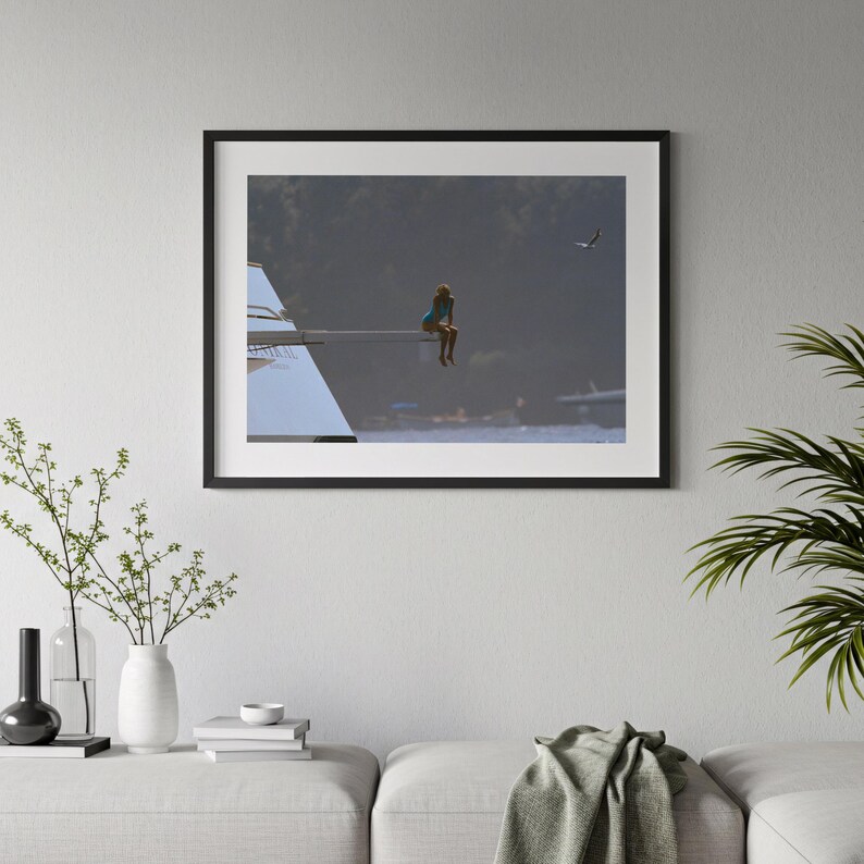 Princess Diana on Yacht: Framed Photography, Princess Diana on Diving ...