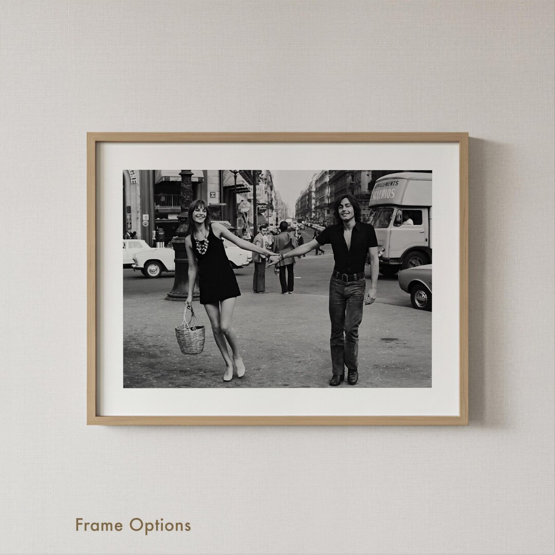 Jane Birkin and Alain Noury: Framed Photography, Vintage Wall Art ...