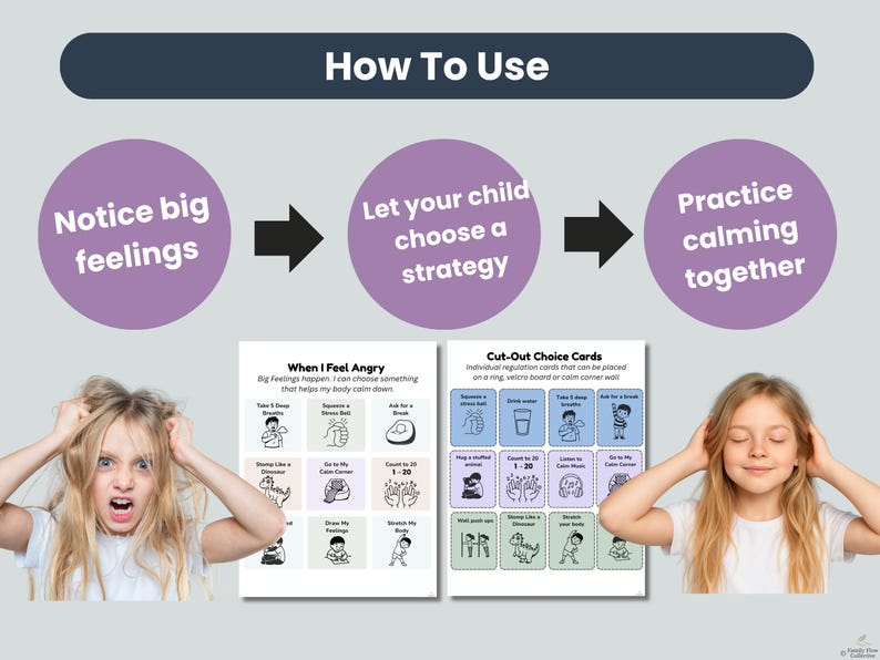 When I Feel Angry Choice Board Printable | Calm Down Chart for Kids ...