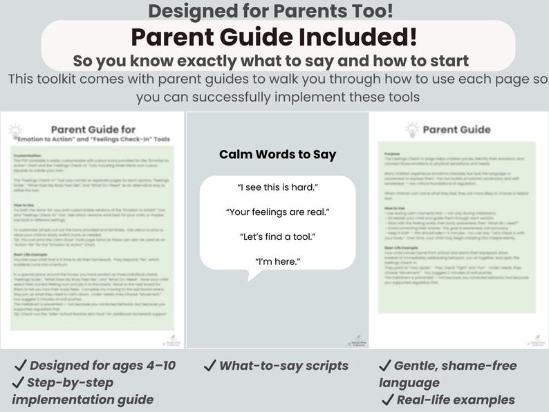 Emotional Regulation Toolkit for Kids | Calm Down System Printable ...