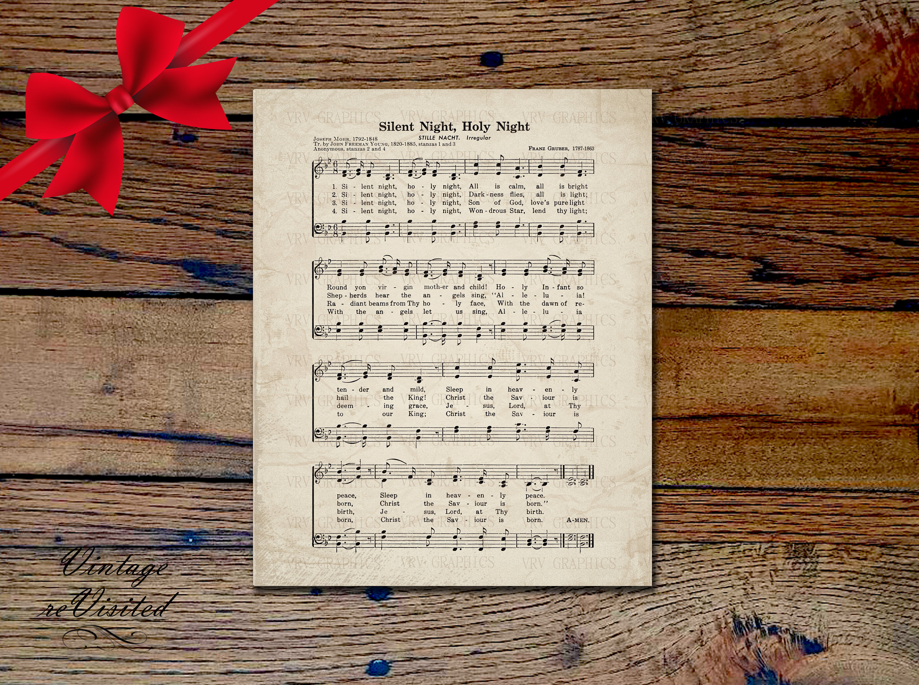 Silent Night Christmas Sheet Music Clipart
