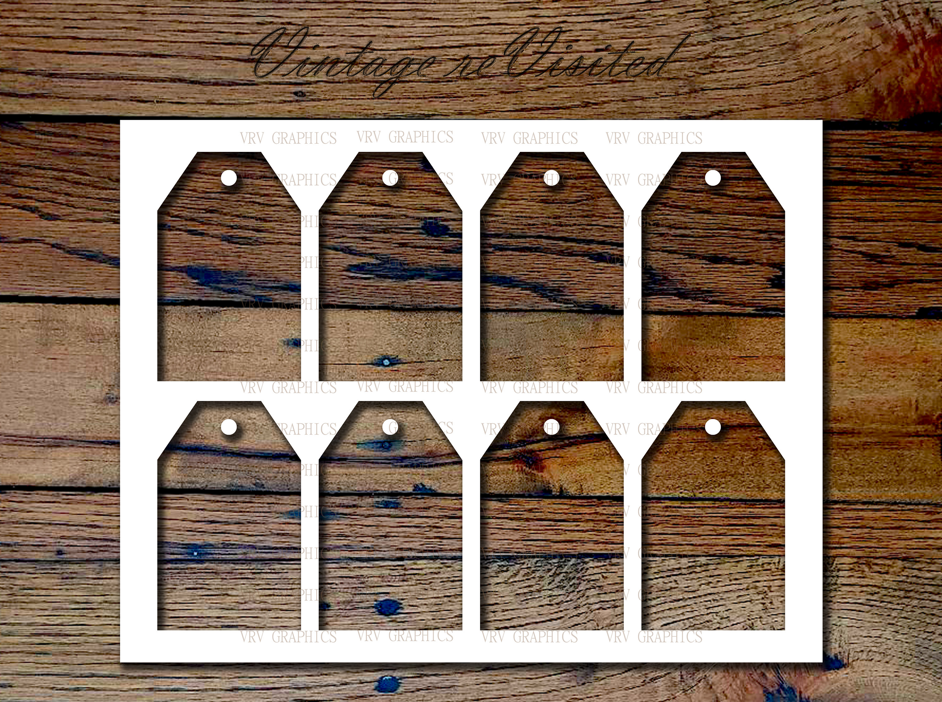 DIY Gift Tag Template With Hole Punch Collage PNG - PSD Junk Journaling ...