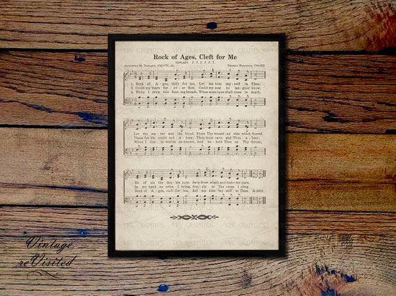 Rock of Ages Sheet Music Christian Hymn Hymnal Digital - Etsy