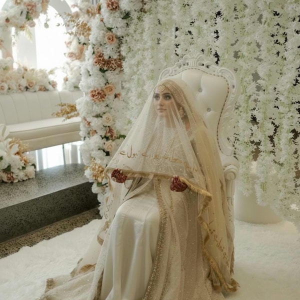 Custom Dupatta for Nikah - Etsy