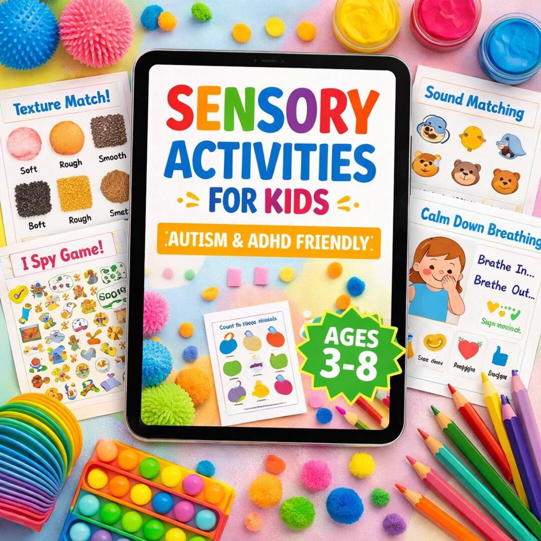 Sensory Activities Workbook for Kids | Autism, ADHD Friendly Learning ...