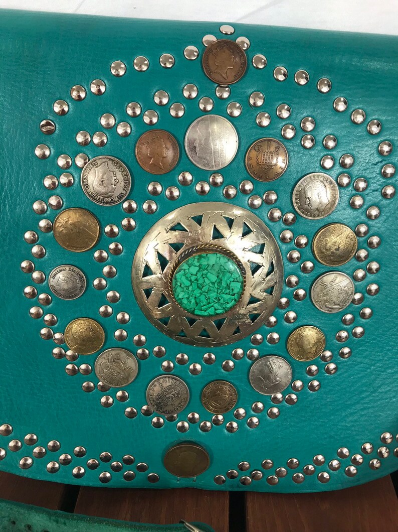 Rare Coin Motif From Different Countries Studded Sky Blue - Etsy