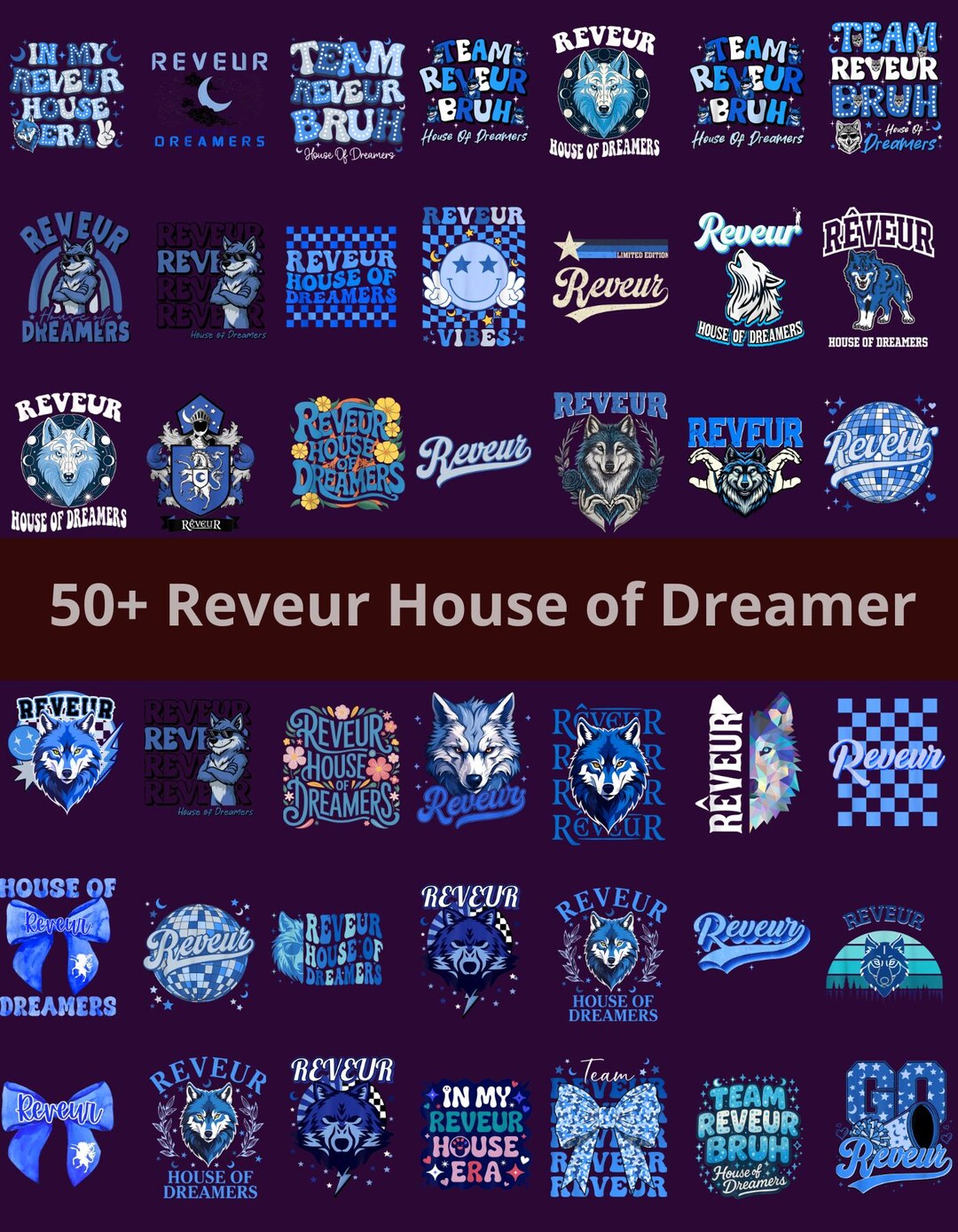 50+ Reveur House of Dreamer Png Bundle, Back to School Png, College ...