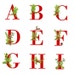 Red Christmas Alphabet Clipart, Letters Clipart, Digital Download ...