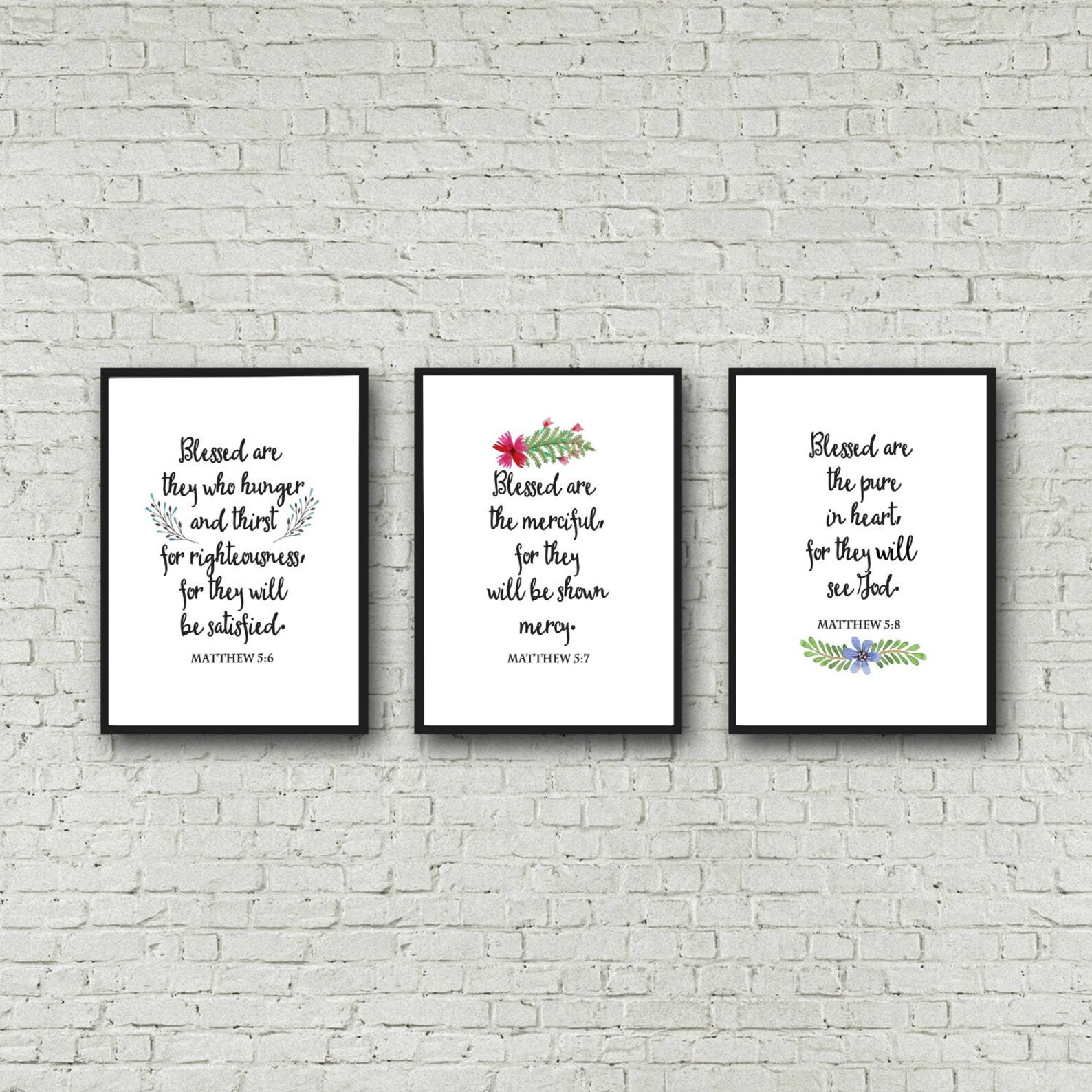 The Beatitudes Printable Wall Art Digital Download Matthew - Etsy