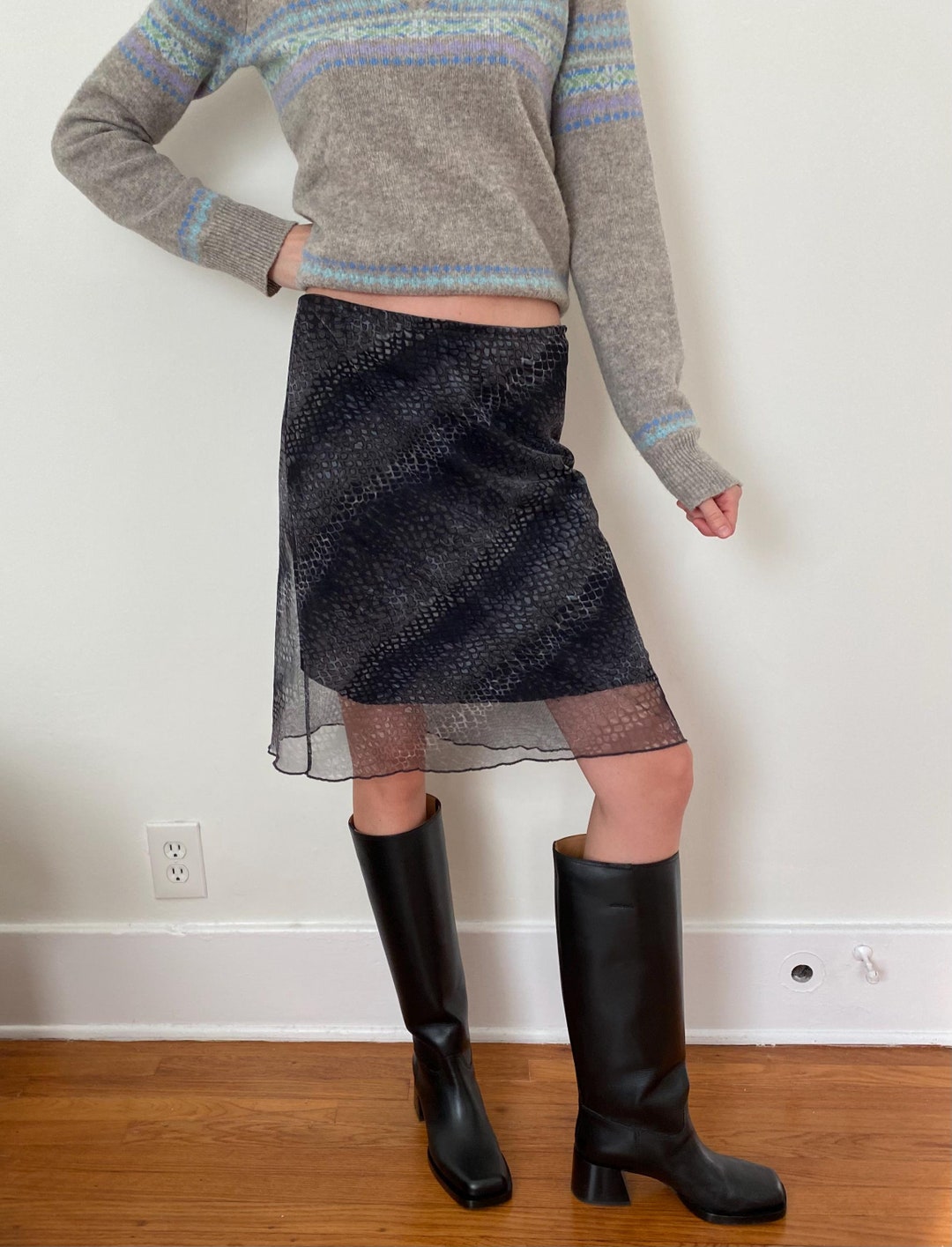 Vintage 90s Rave Micro Mesh Skirt M/L - Etsy