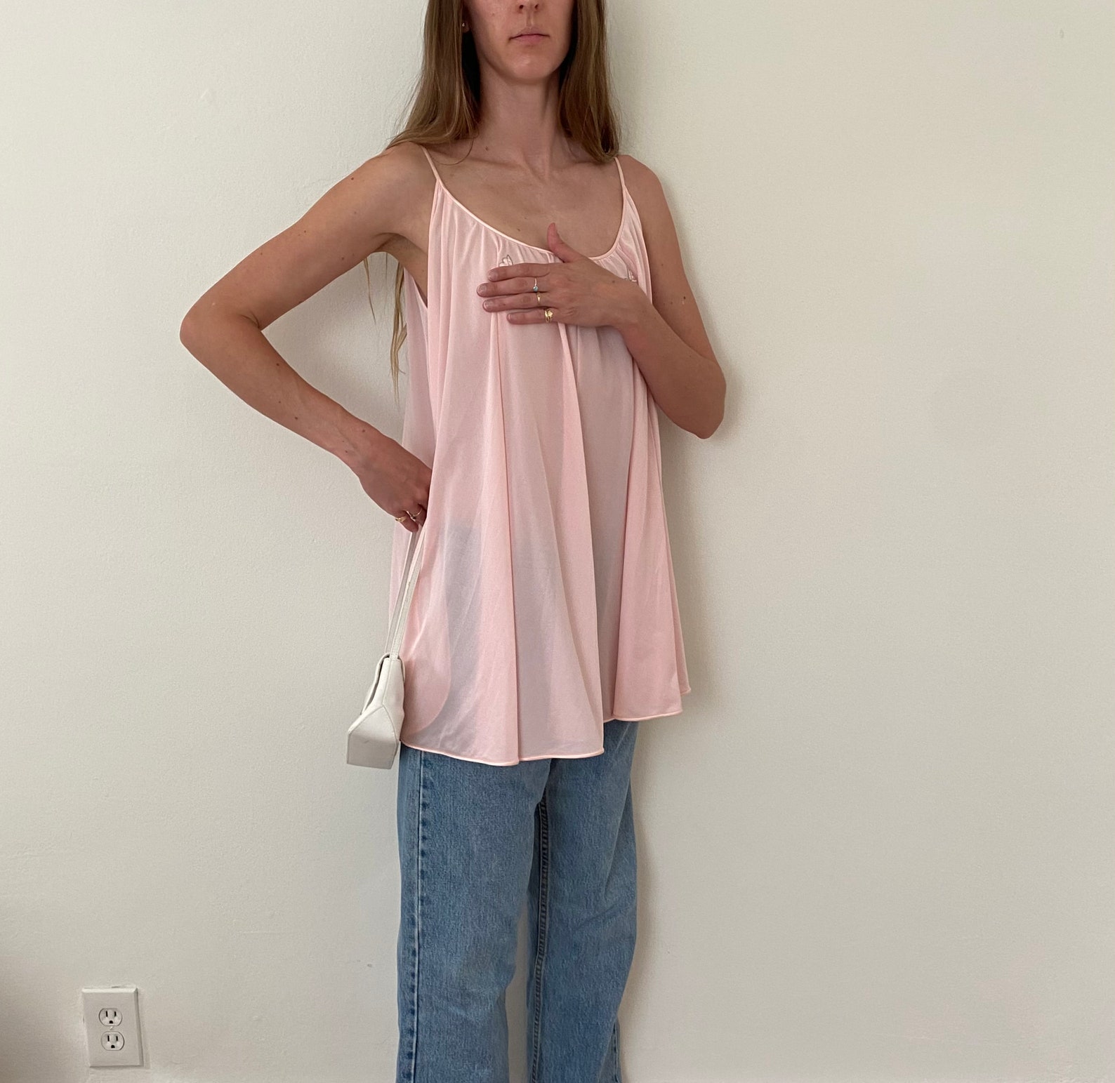 Vintage 60s Sheer Slip Claire Sandra by Lucie Ann Beverly Hills S - Etsy