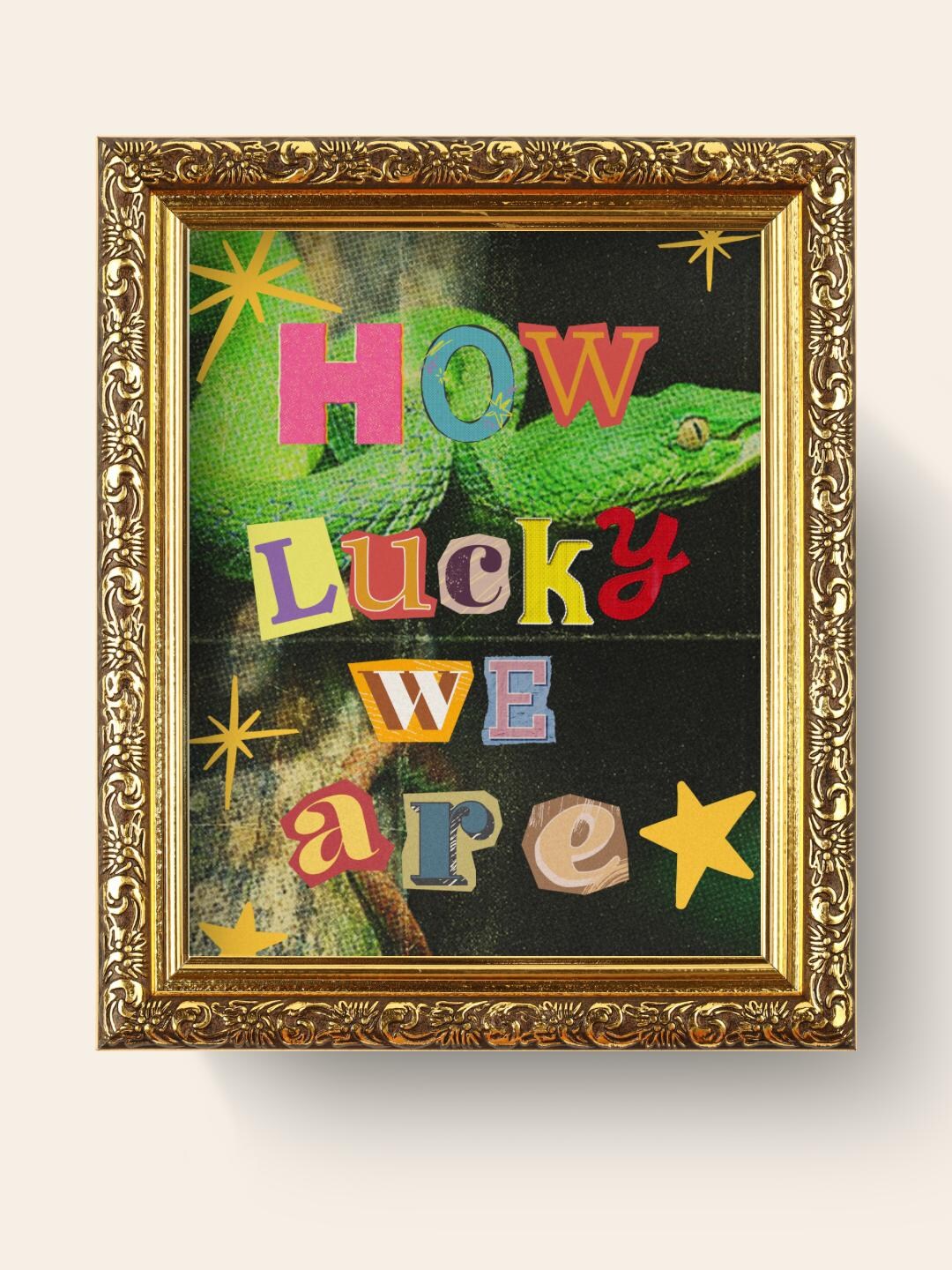 How Lucky We Are Print | Unframed Art Collage Poster - Etsy