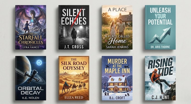 Thriller Mystery Novel Cover Design Dark Cinematic Ebook Digital ...