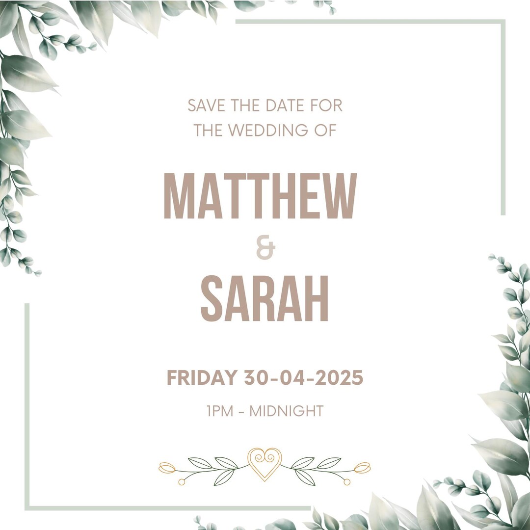 Digital Wedding Card Ideas | Printable | Instant Download | Fully ...