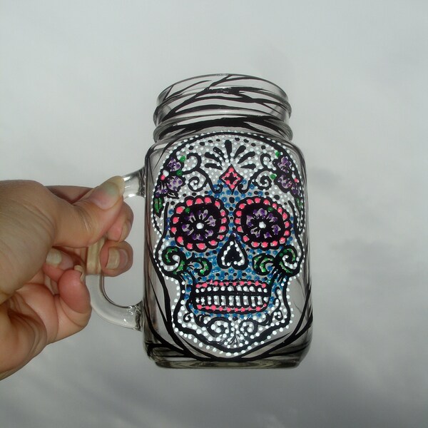 Skull Mason Jar - Etsy