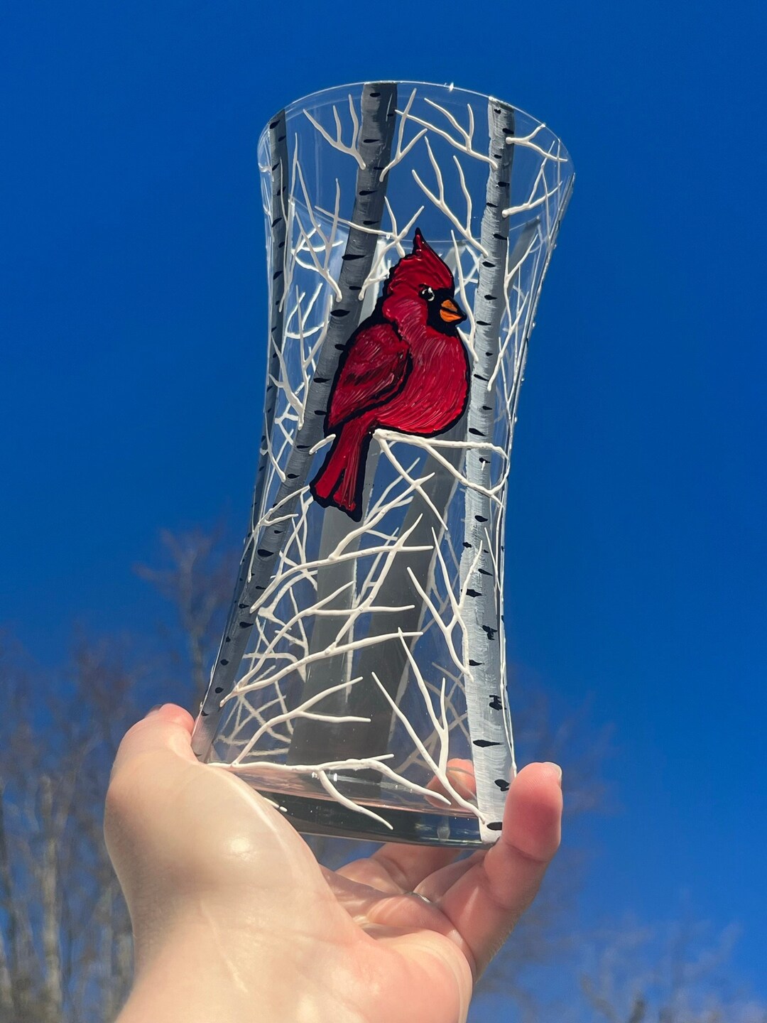 Cardinal Birch Tree Vase - Etsy