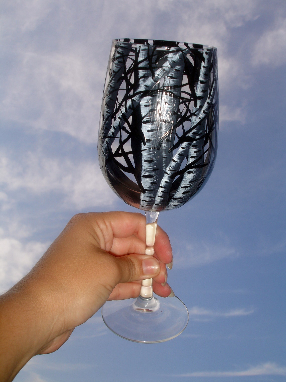 Birch Tree Wine Glass | Etsy
