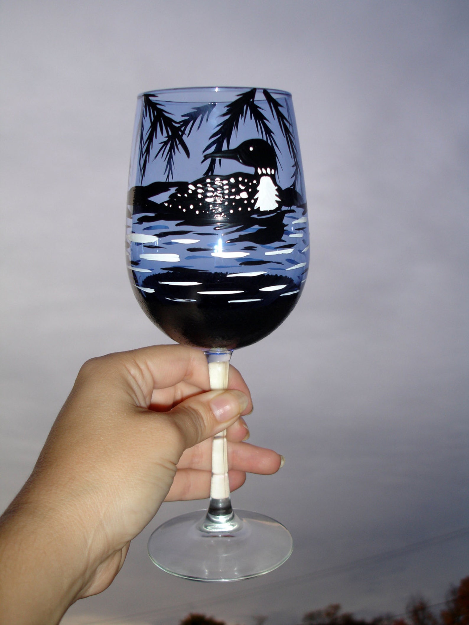 Loon Wine Glass - Etsy