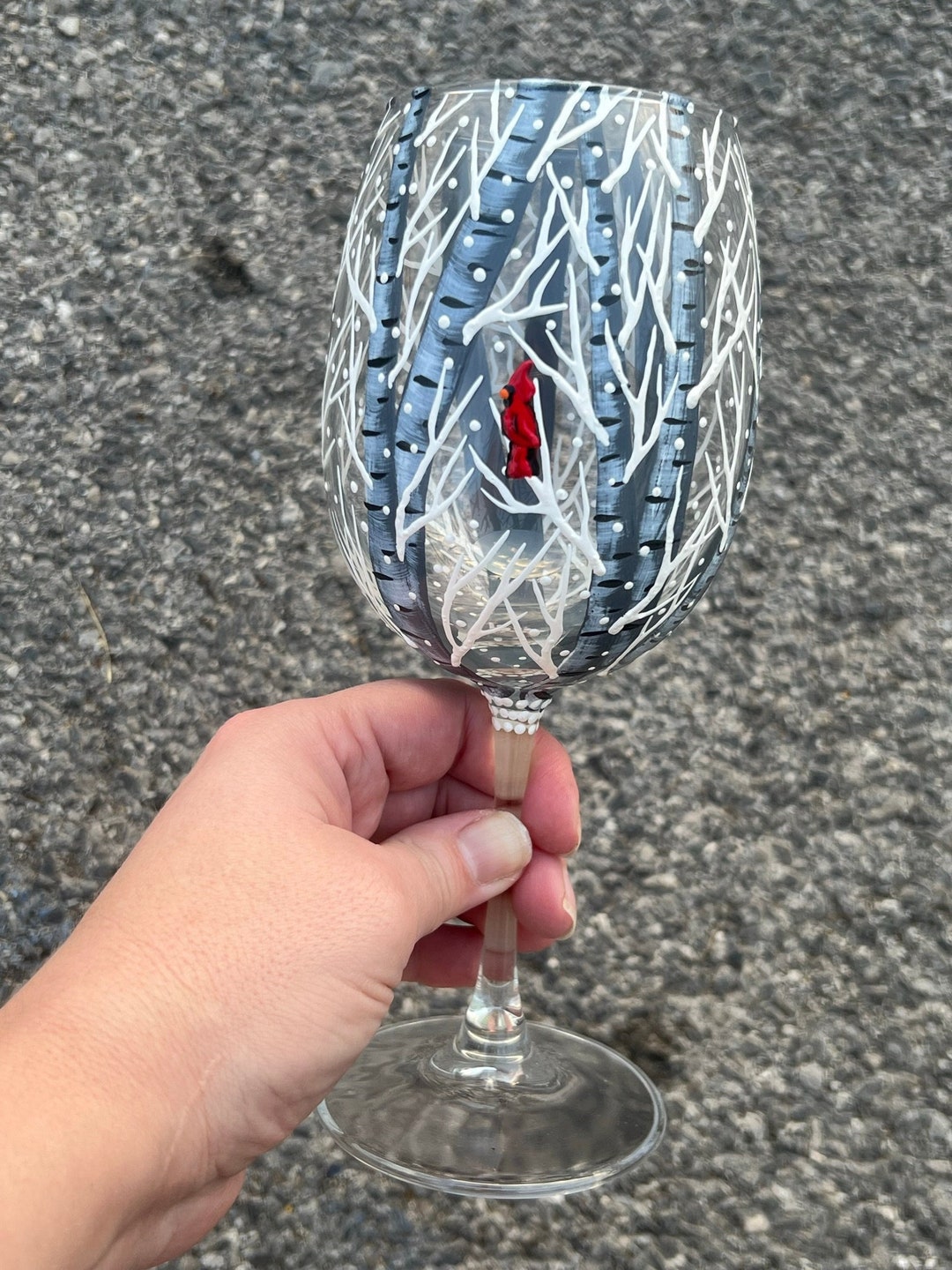 Birch Tree Wine Glass - Etsy