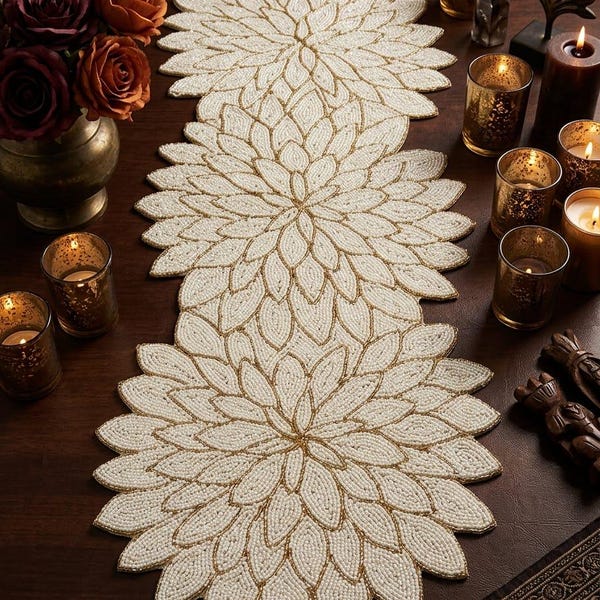 Beaded. Table Runner - Etsy
