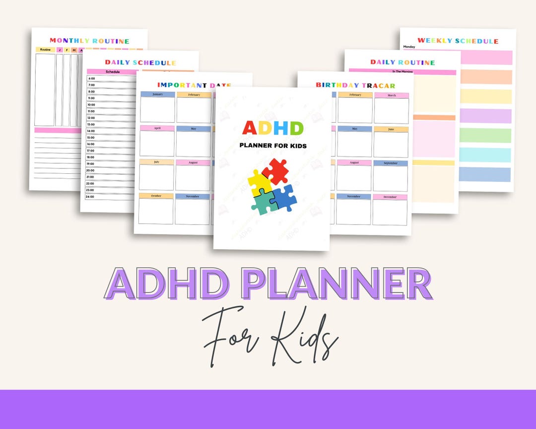 ADHD Planner for Kids: Daily Routine, Executive Functioning Aid (canva ...