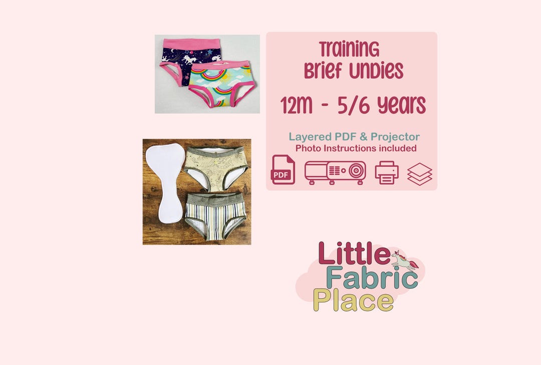 Training Pants / Undies Underwear for Toddlers and Kids PDF Digital ...