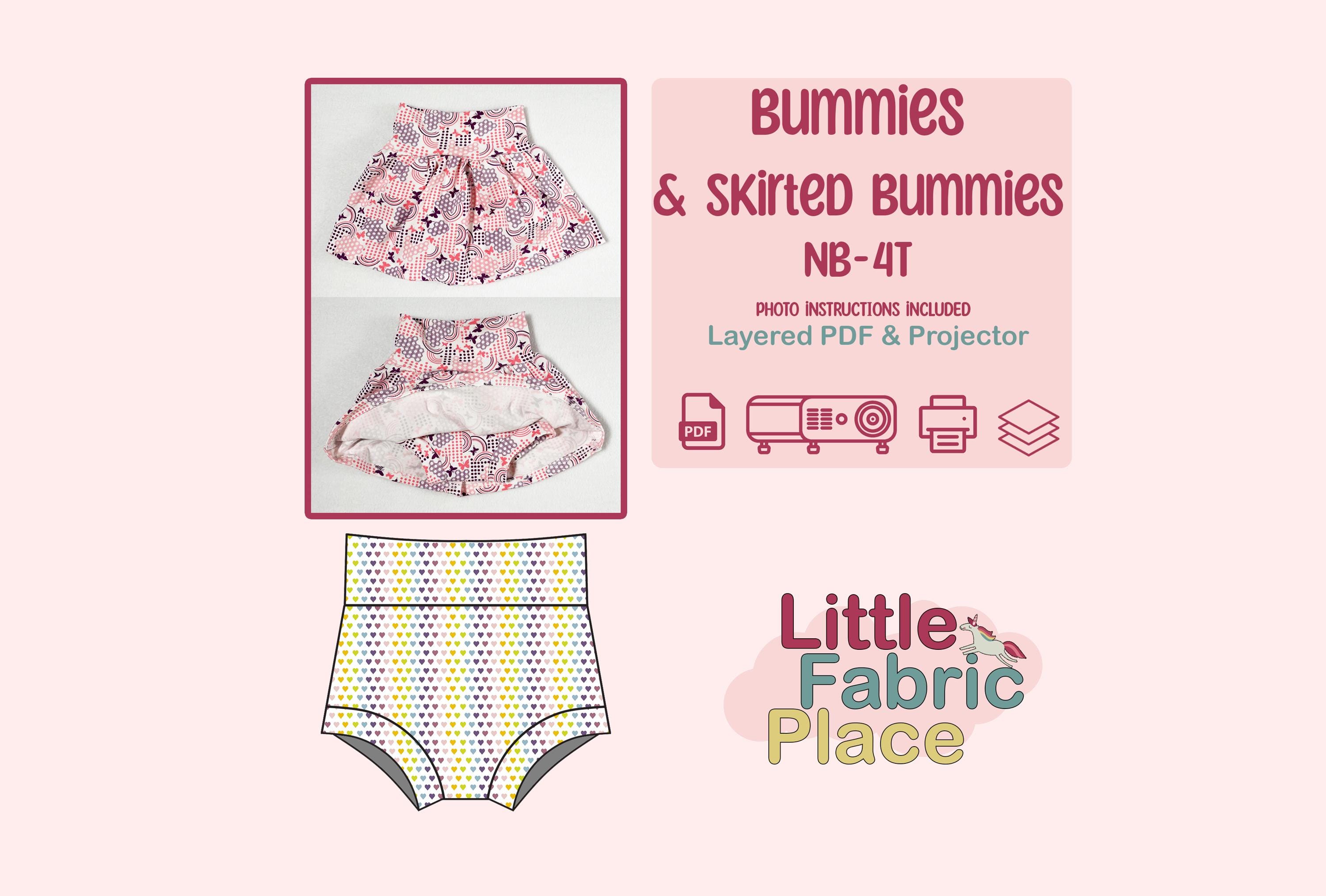 Bummies and Skirted Bummies for Babies & Toddlers NB-4T PDF Digital Projector Sewing Pattern - Etsy