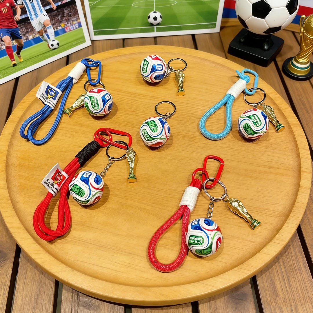 2026 World Cup Trophy Keychain, Soccer Football Fan Bag Charm Souvenir ...