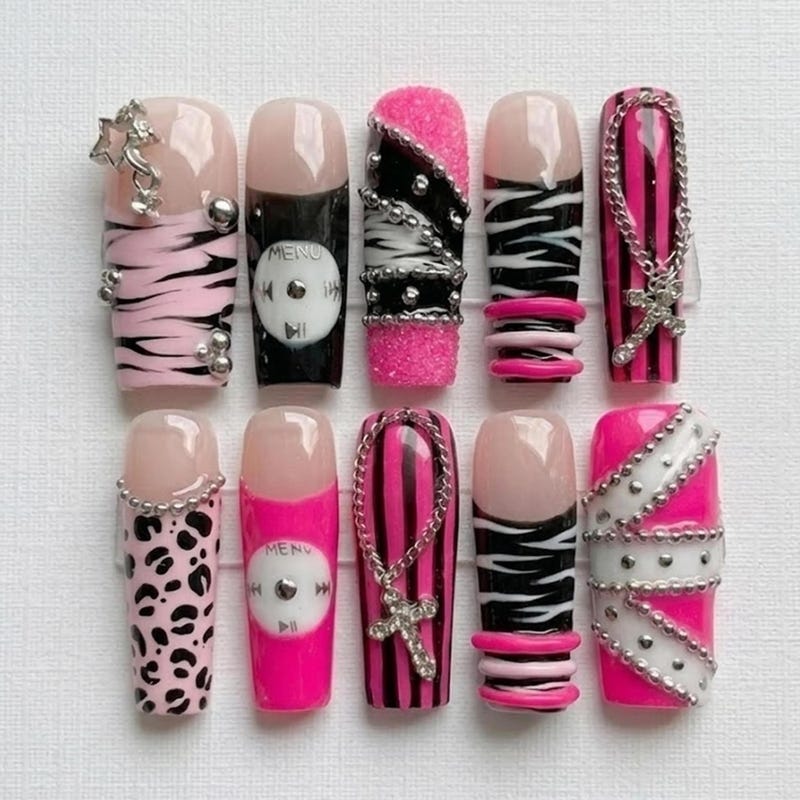 Custom Emo Press on Nails - Etsy