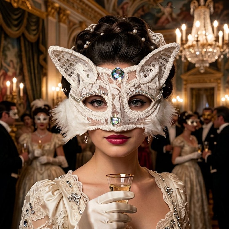 White Fox Mask Masquerade - Etsy