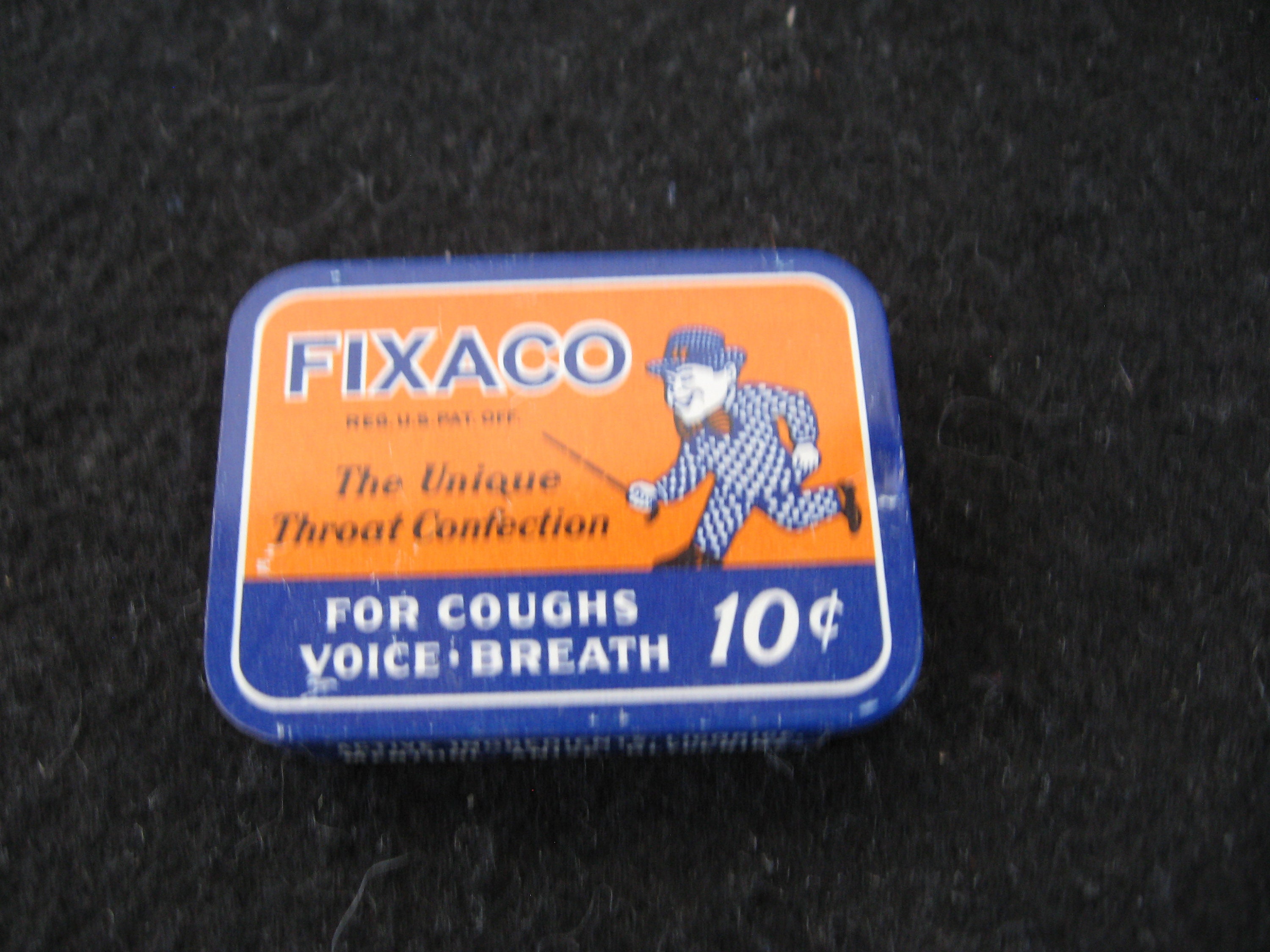 Vintage FIXACO Sliding Top Tin THROAT Confection Tin - Etsy Vintage FIXACO Sliding Top Tin THROAT Confection Tin - Etsy