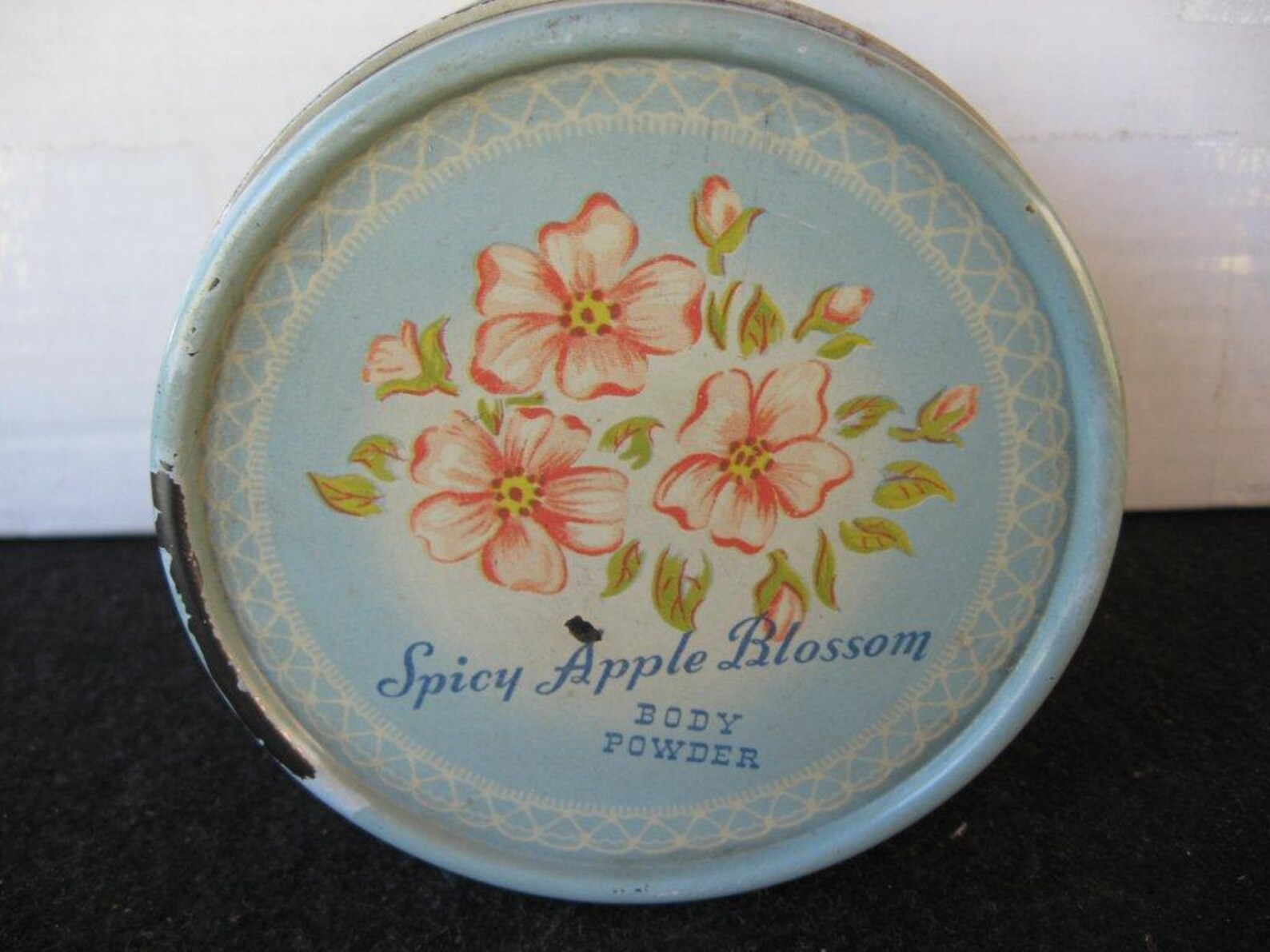 Vintage Spicy Apple Blossom Body Powder Tin by - Etsy